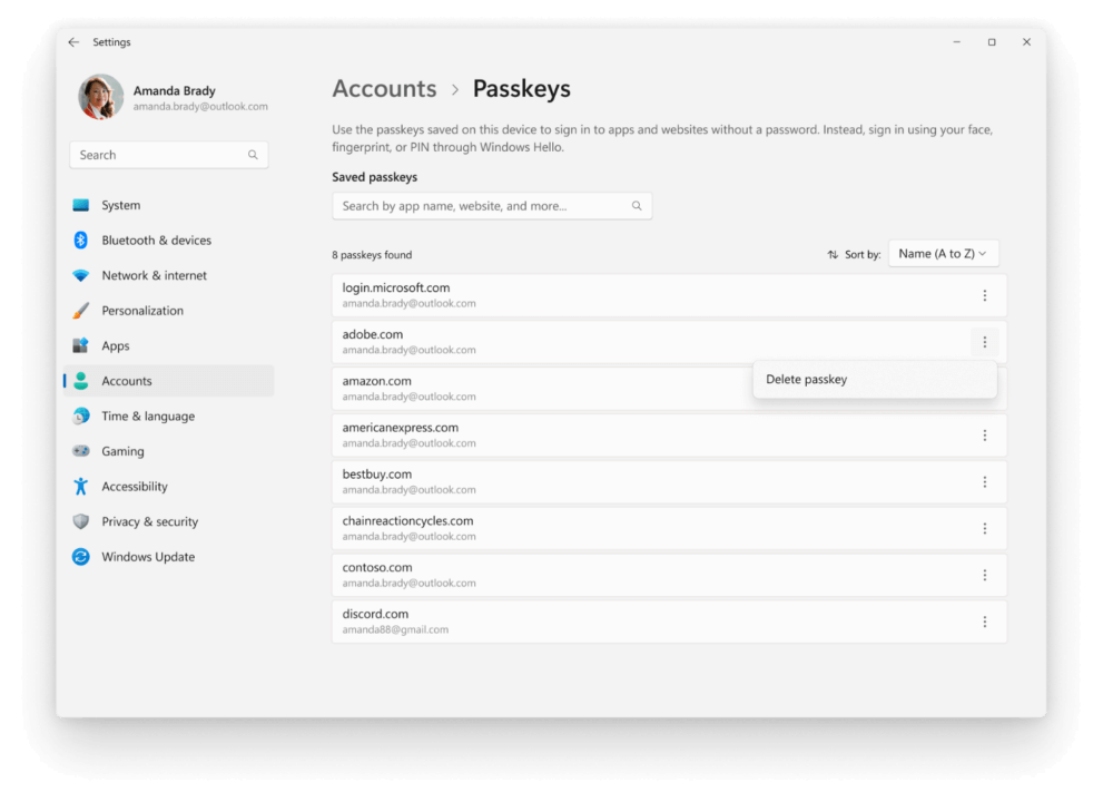 Passkey su Windows 11, valida alternativa Microsoft ai problemi delle ...